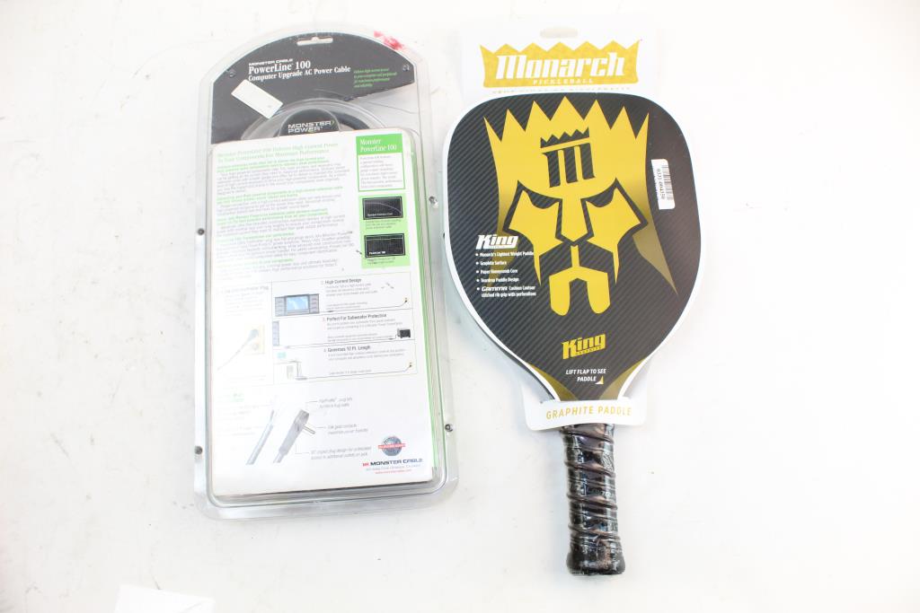 Monarch Pickleball Paddle And Monster Power Cable PowerLine 100 ...