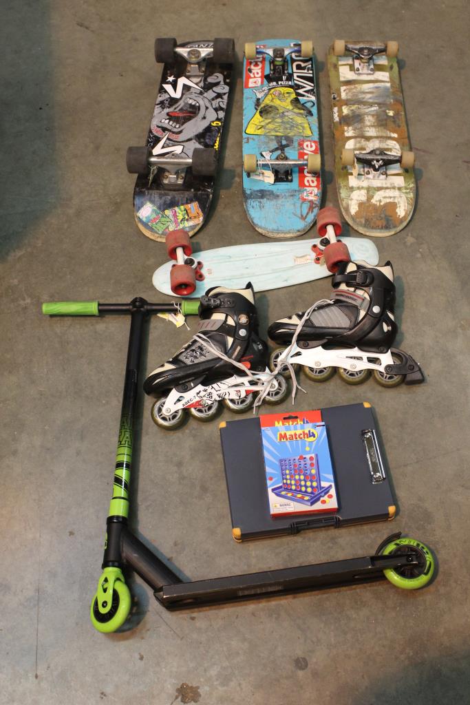 Mongoose Roller Blades, Skateboards 4 Pieces And More | Property Room