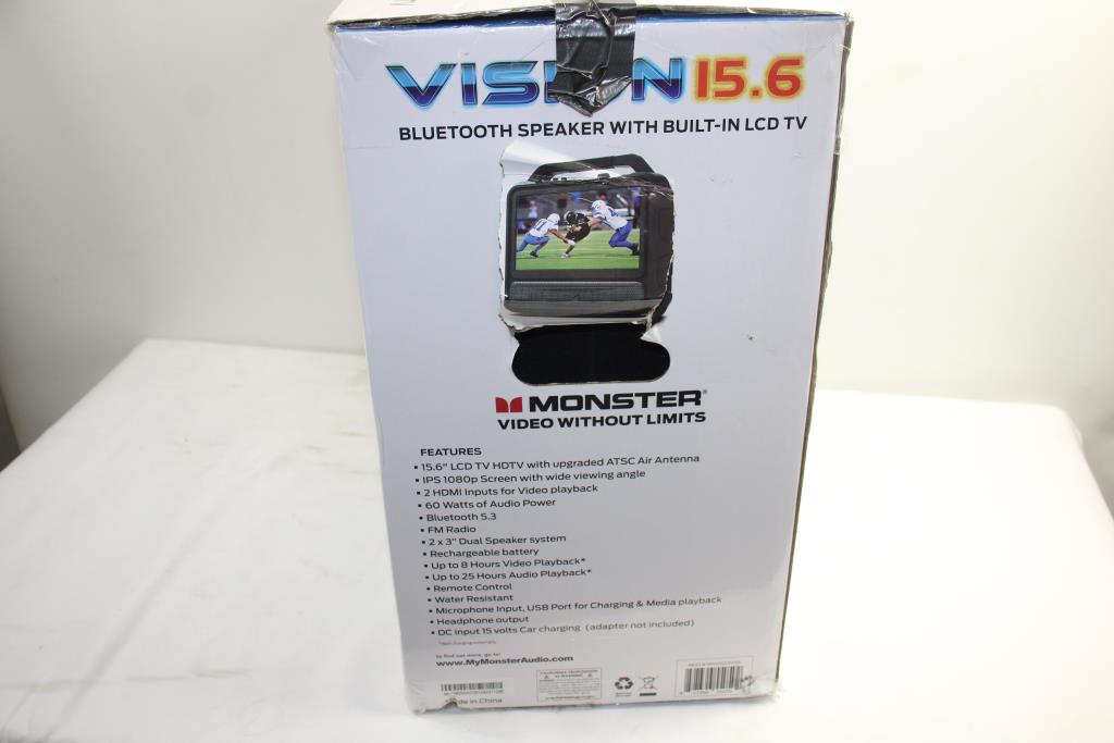 Monster, Vision 15.6 Bluetooth Speaker With Built- In LCD TV | Property ...