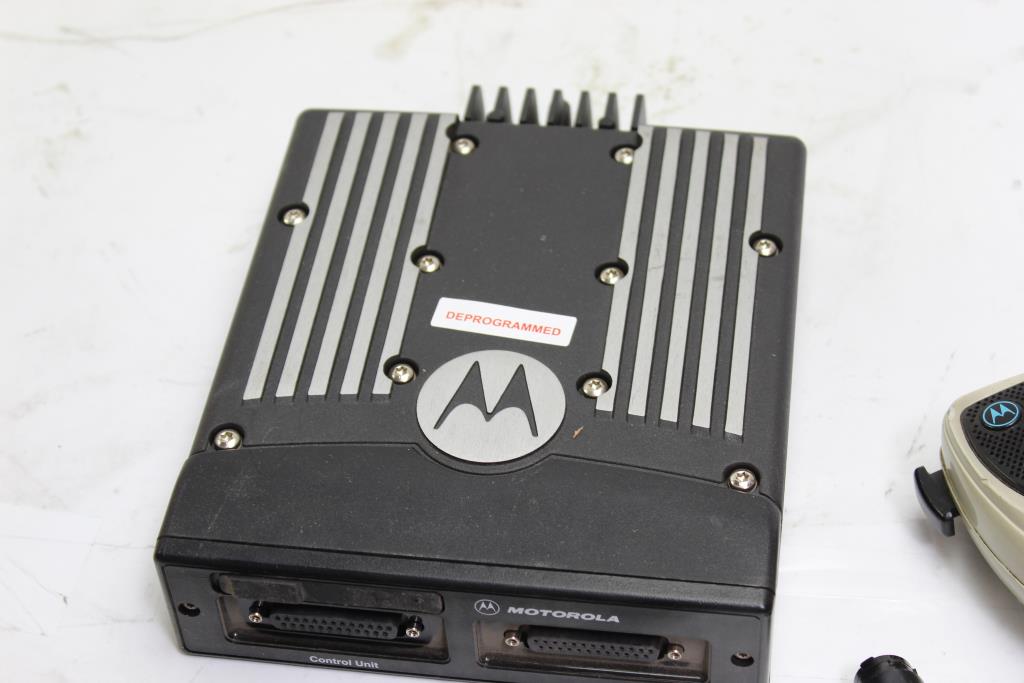 Motorola Control Unit, Microphone, And Radio 3 Pieces | Property Room