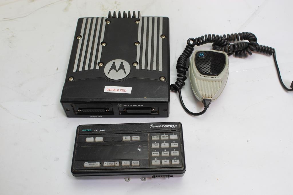 Motorola Control Unit, Microphone, And Radio 3 Pieces | Property Room