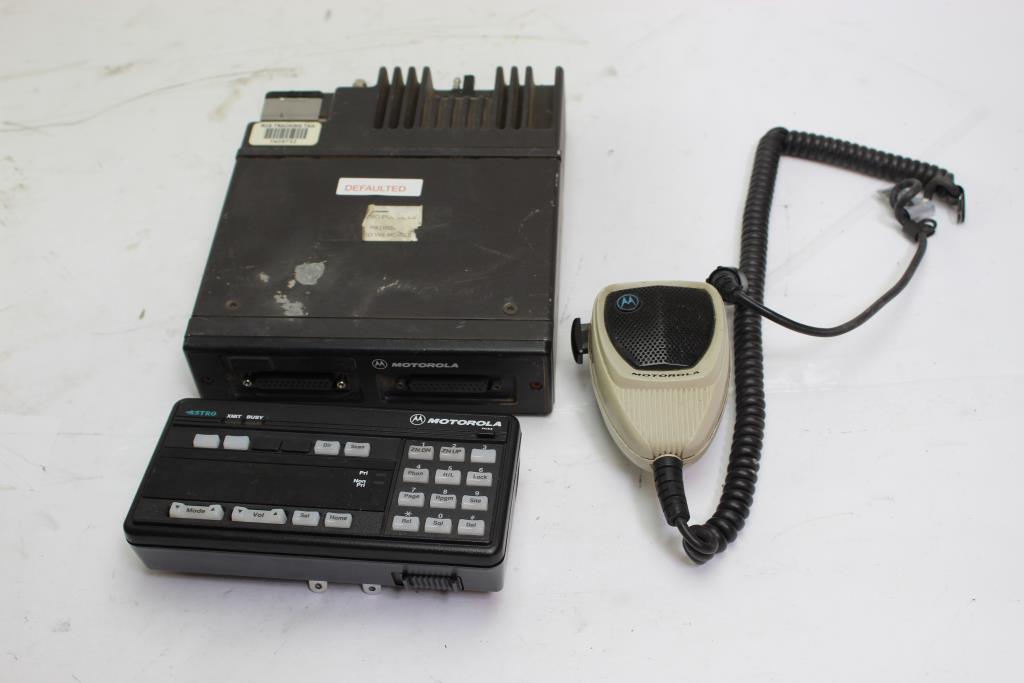 Motorola Control Unit, Microphone, And Radio 3 Pieces | Property Room