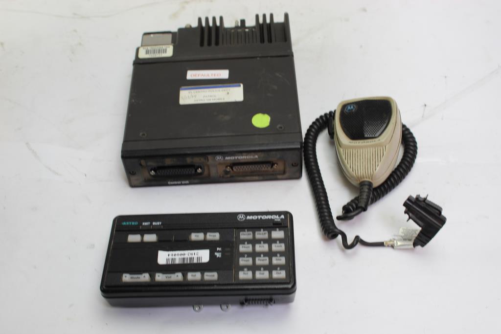 Motorola Control Unit, Microphone, And Radio 3 Pieces | Property Room