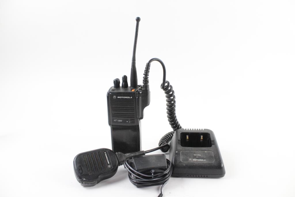 Motorola HT1000 Radio With Mic, 3 Pieces | Property Room