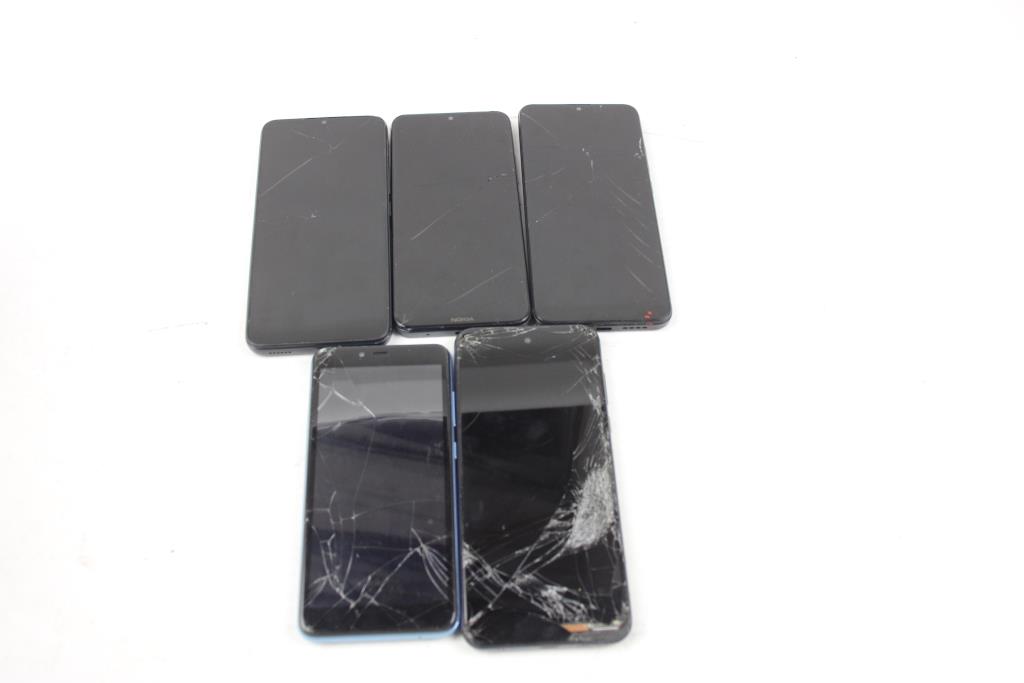 Motorola, Nokia, Vortex Cell Phone Lot, 5 Pieces, Sold For Parts ...