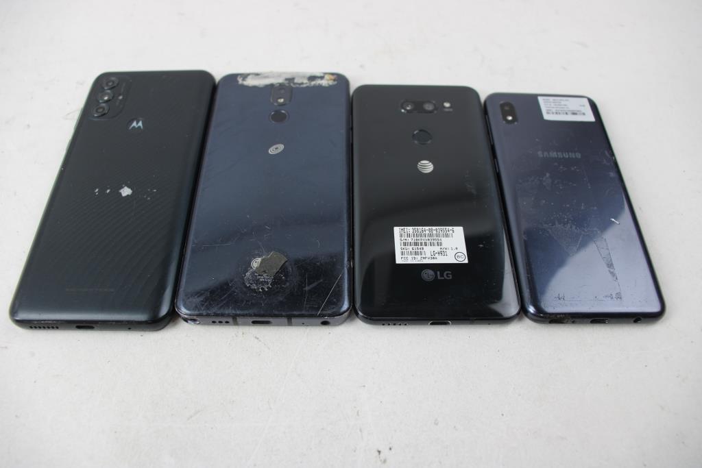 Motorola, Samsung, LG Cell Phone Lot, 4 Pieces, Sold For Parts ...