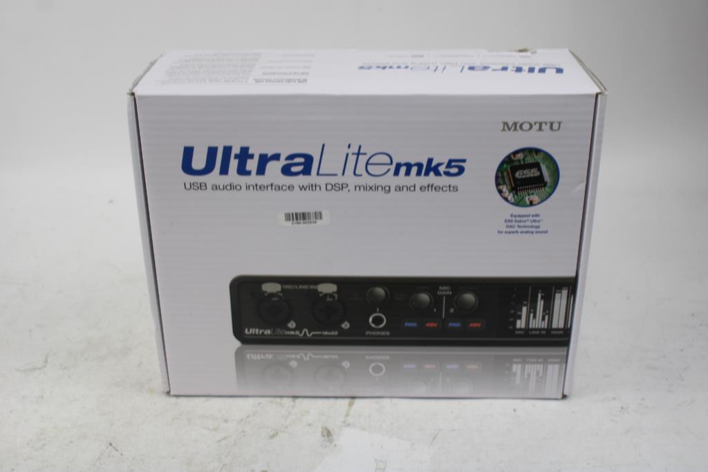 Motu UltraLite Mk5, Usb Audio Interface With Dsp, Mixing And Effects ...
