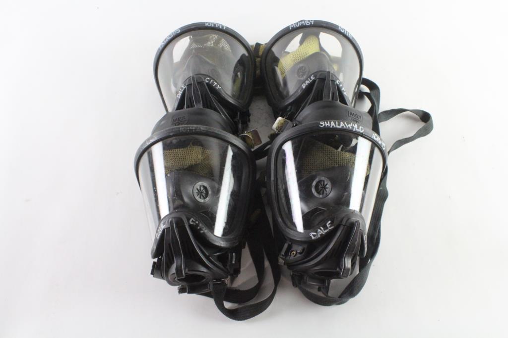 MSA Gas Masks, Size Large, 4 Pieces | Property Room