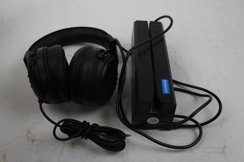 MSR605X Card Reader, EKSA Gaming Headset E5000, And Bushnell Binoculars ...