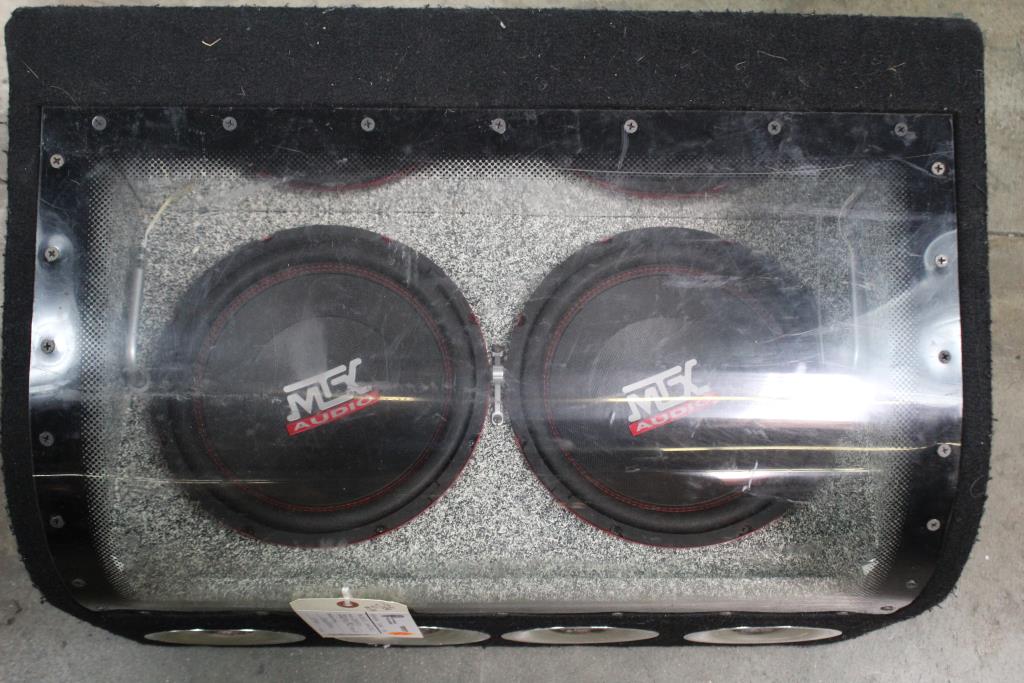 MTX TNE212DV 12-Inch 2000-Watt Max Car Audio Dual Loaded Subwoofer Box Enclosure | Property Room
