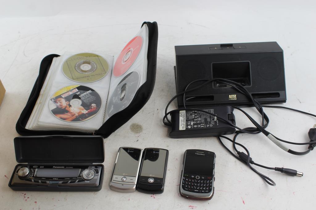 Music CDs, Altec Lansing Bluetooth Speaker, Cell Phones, 5+ Pieces ...