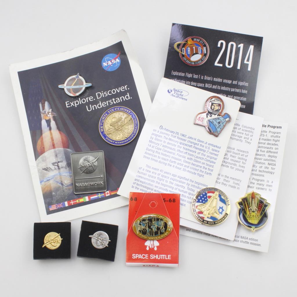 NASA Pins, 9 Pieces | Property Room