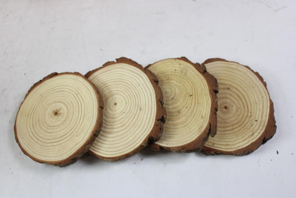 Natural Circular Wood Slices, 14 Boxes With 8 Pieces Each | Property Room