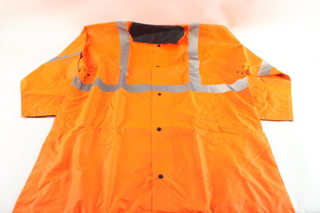 Neon Orange Reflective Safety Jacket, Size 3XL | Property Room