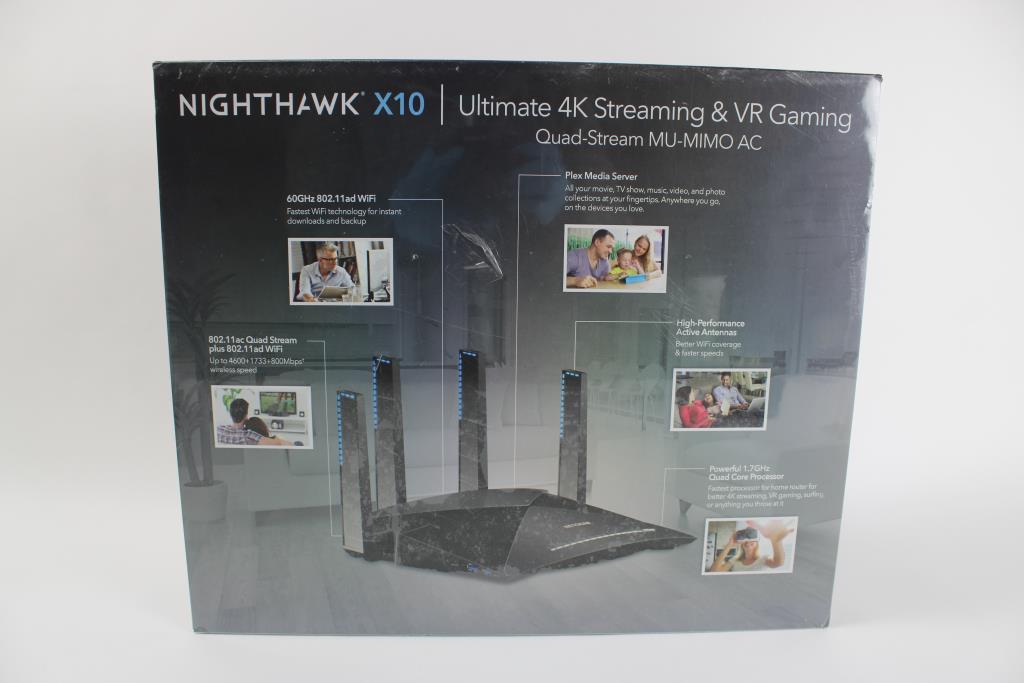NETGEAR - Nighthawk X10 AD7200 Tri-Band Wi-Fi Router - Black | Property ...