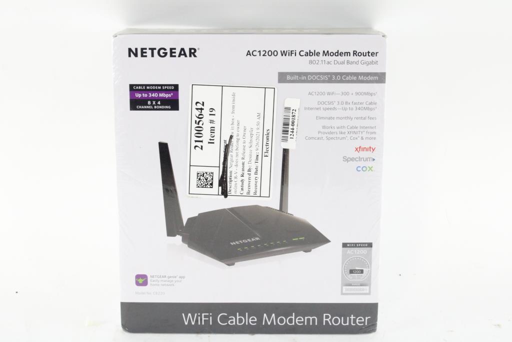 Netgear Wifi Cable Modem Router | Property Room