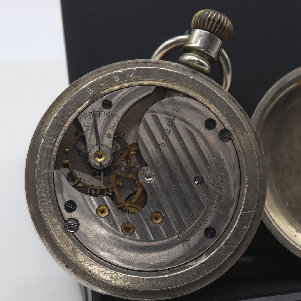 New York Standard Watch Co. Silver Plated Pocket Watch | Property Room