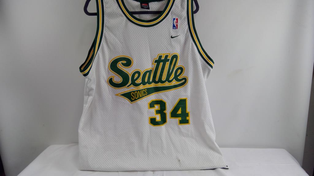 Nike NBA Seattle Sonic Jersey, #34 Ray Allen, Size XL | Property Room