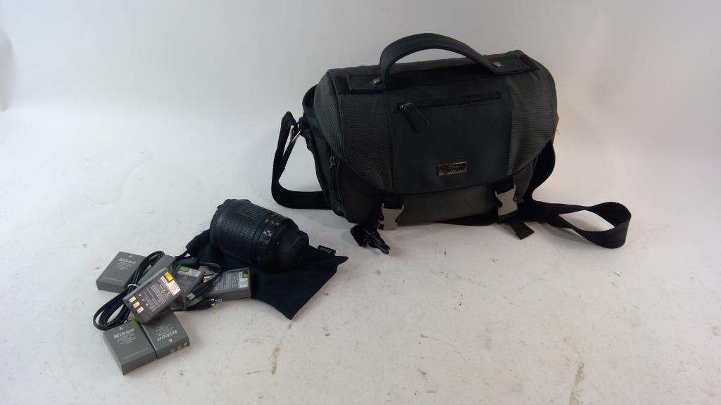 Nikon Camera Bag And More, 3+ Pieces | Property Room