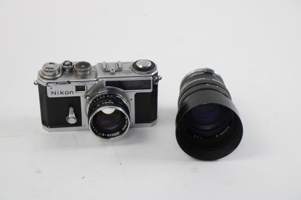Nikon Vintage Camera With Case And Other Filters, 3+ Pieces | Property Room
