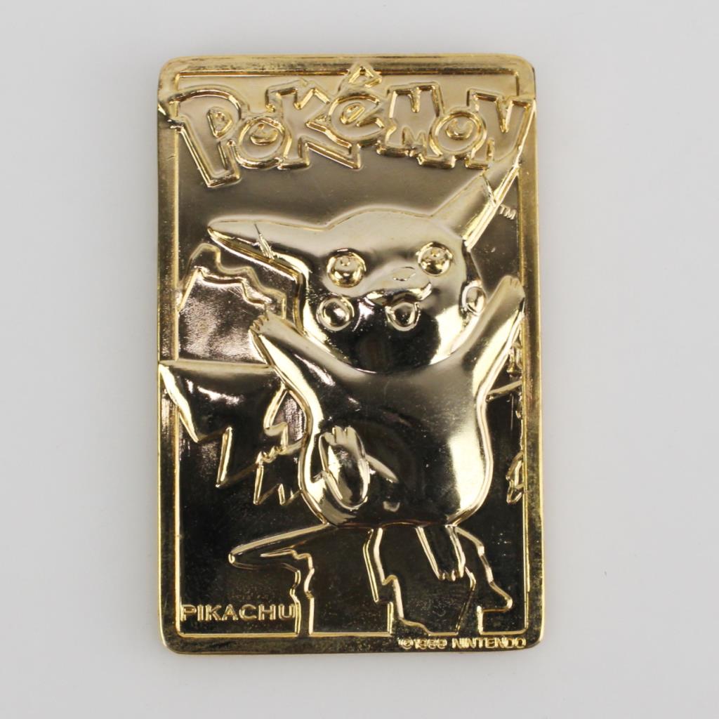 Nintendo 1999 Pokemon Pikachu Metal Trading Card | Property Room