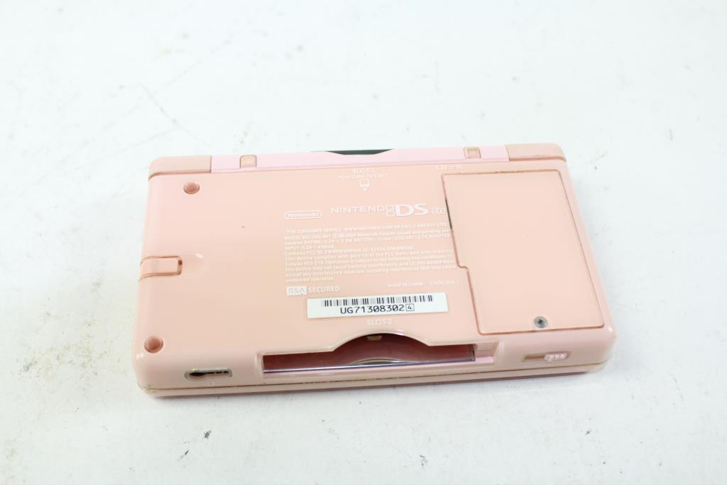 Nintendo Ds Handheld System Console , Color Pink And Two Pokemon Games ...