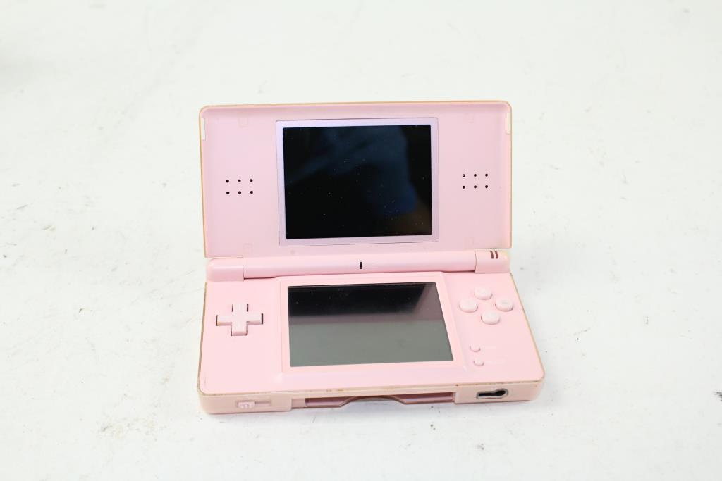Nintendo Ds Handheld System Console , Color Pink And Two Pokemon Games ...