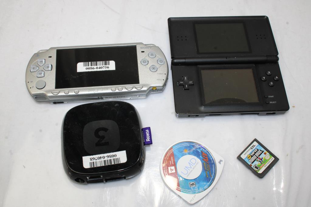 Nintendo DS Lite, Sony PSP, And Roku 3, 5 Pieces | Property Room