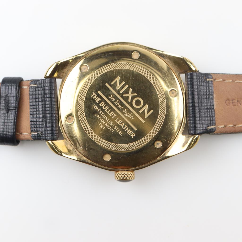 Nixon The Bullet Leather Set You Sights Watch | Property Room
