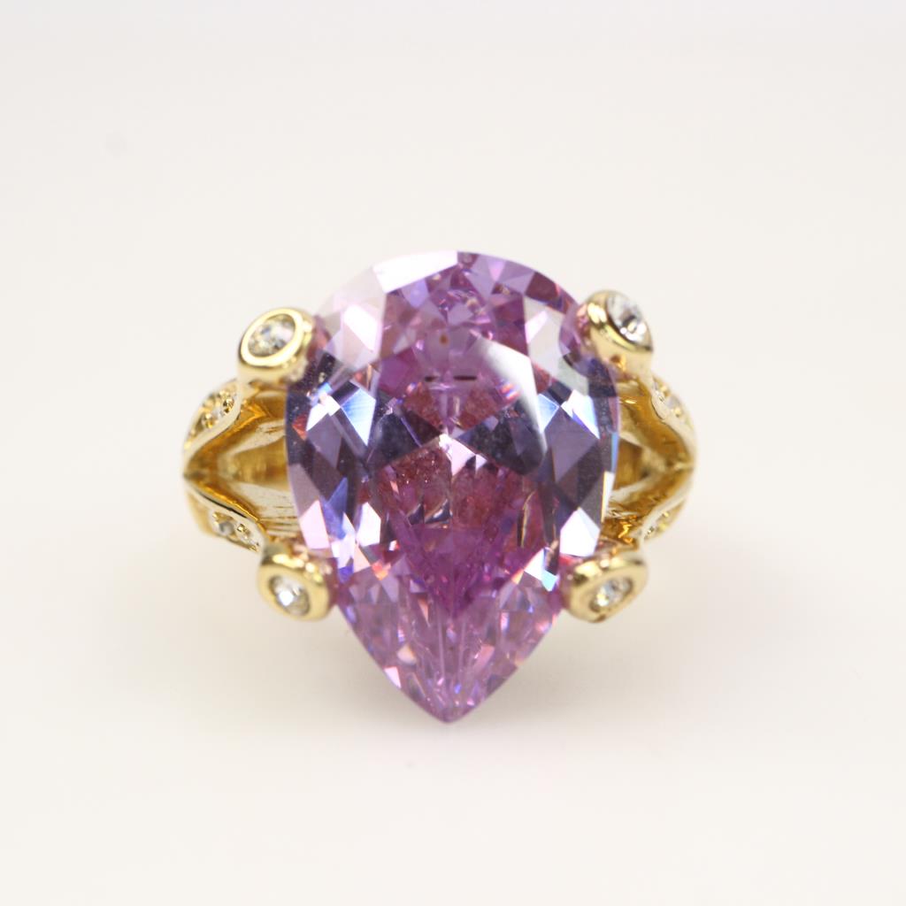 Nolan Miller Clear And Purple Stone Fashion Ring | Property Room