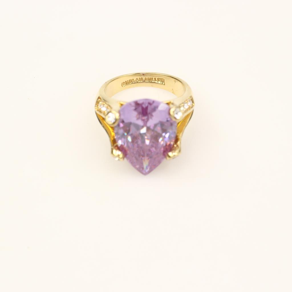 Nolan Miller Clear And Purple Stone Fashion Ring | Property Room