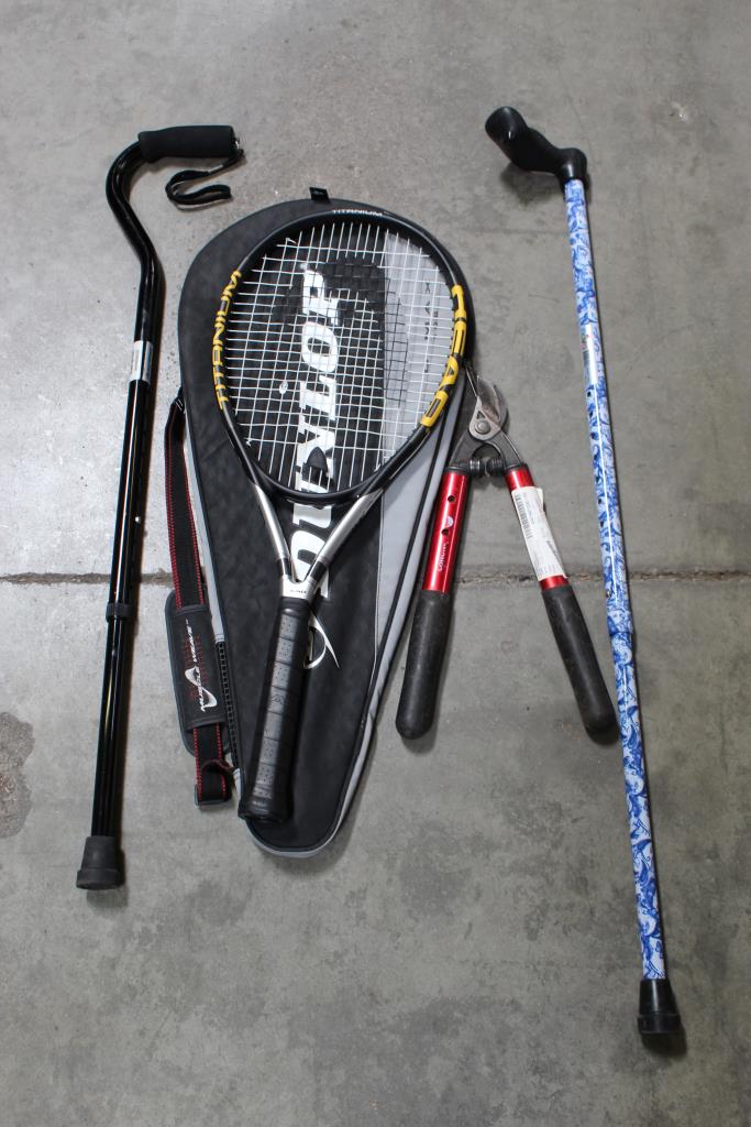 Nova Cane, Demarini Bat, Head Racket+ More 10+ Pieces | Property Room