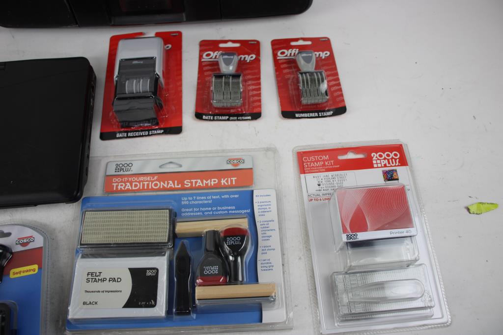 Office Stamps, Speaker, And More Lot, 11 Pieces | Property Room