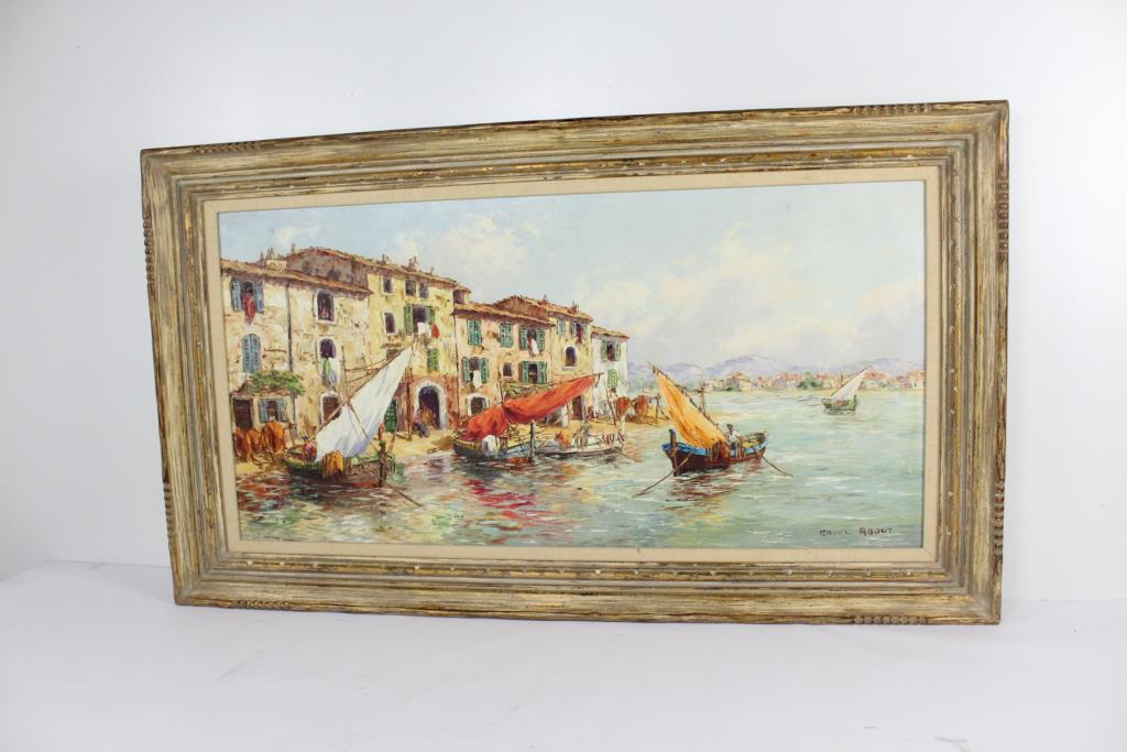 Oil Painting By The Artist Raoul Agout | Property Room
