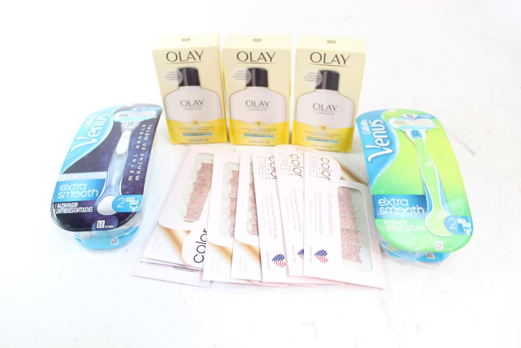 Olay Complete Daily Moisturizer, Color Street Polish Strips, Gillette ...