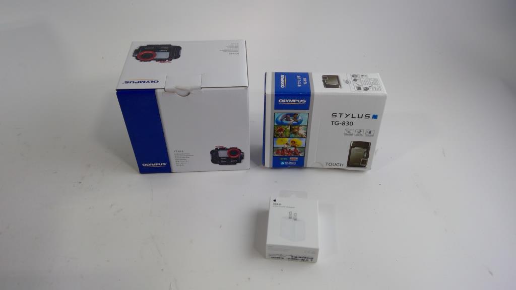 Olympus Products And Apple USB-C Power Adapter | Property Room