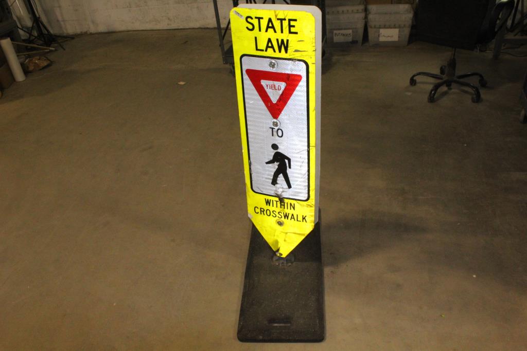 Omni-Ped Pedestrian Sign With Universal Portable Base | Property Room