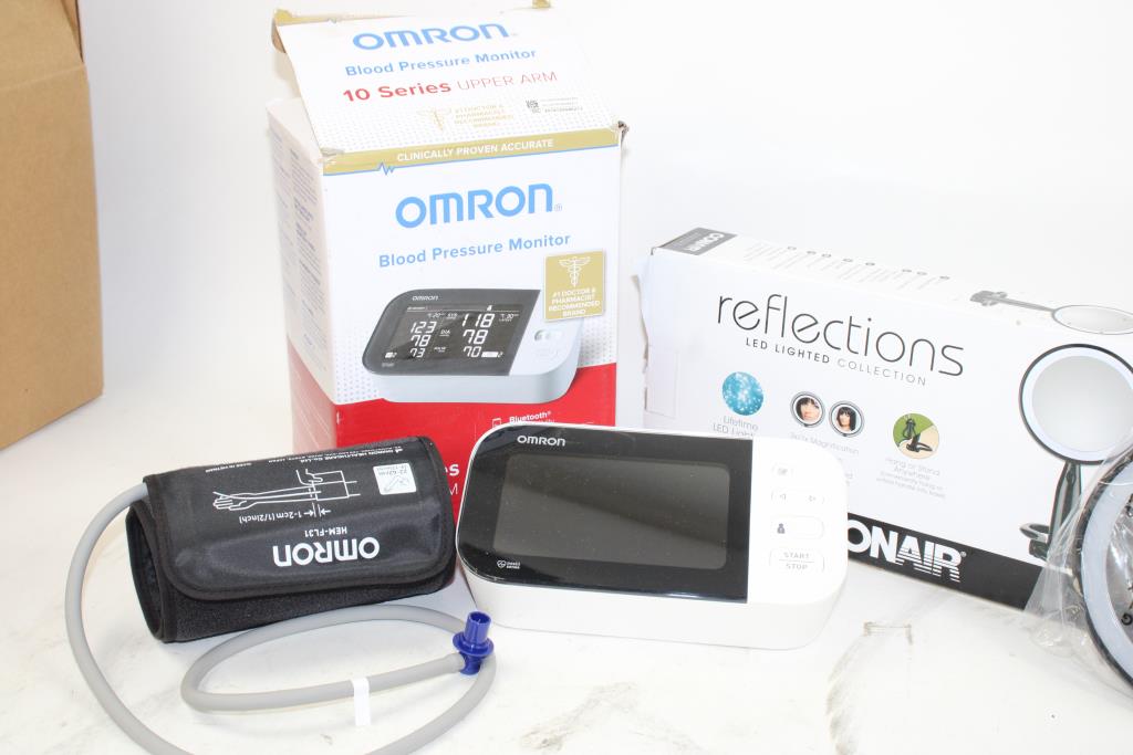 Omron Blood Pressure Monitor And Led Light Mirror | Property Room