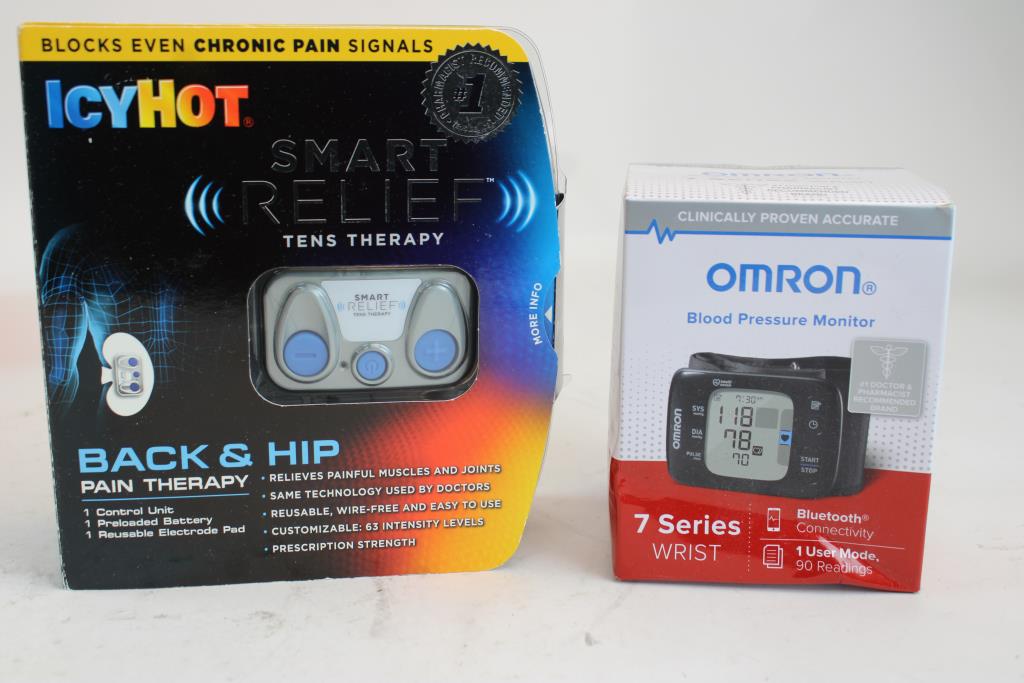 Omron Blood Pressure Monitor, Smart Relief Tens Therapy | Property Room