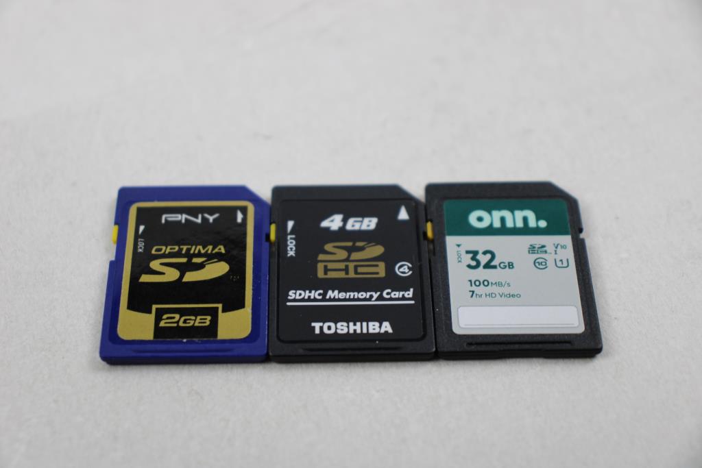 Onn, Toshiba, Sandisk, Card Memory, 5 Pieces | Property Room