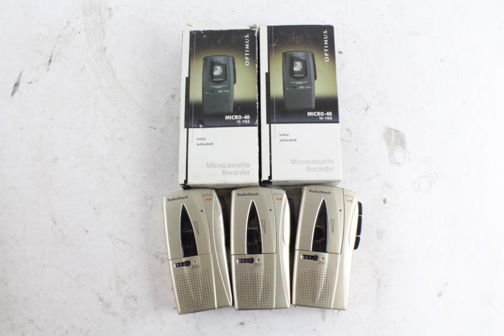 Optimus And RadioShack Microcassette Recorders, 12 Pieces | Property Room
