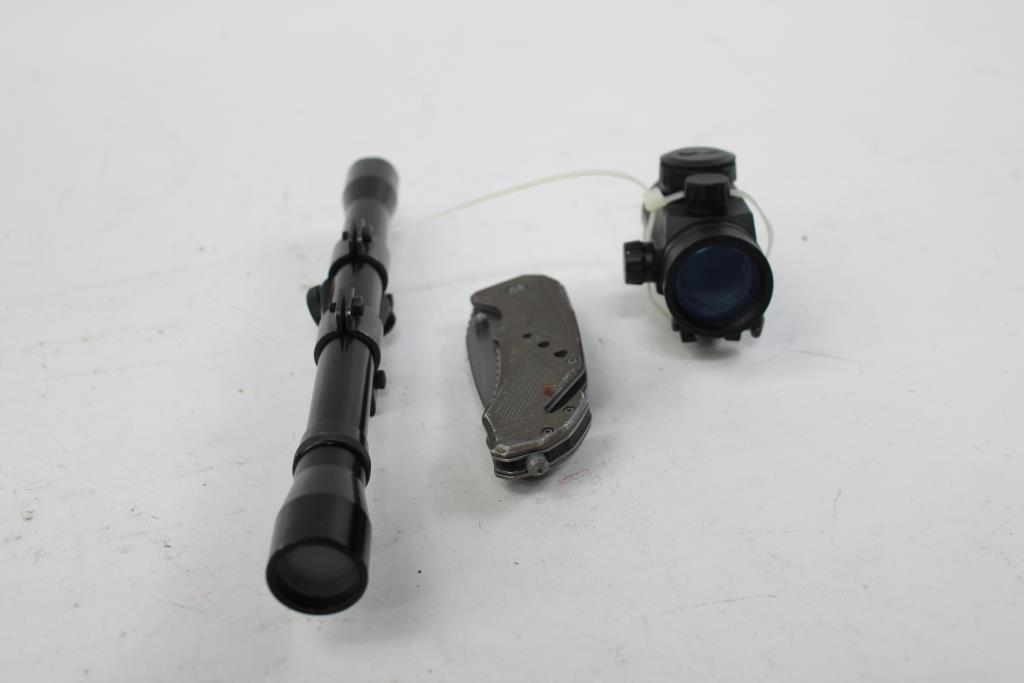 Ordnance Optics Scope, Propoint Scope, Smith And Wesson Knife, 3 Pieces ...