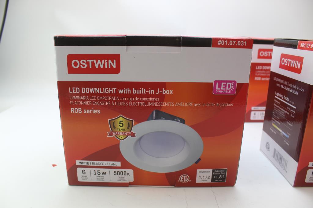 Ostwin LED Downlight With Built In J Box: 4 Pieces | Property Room