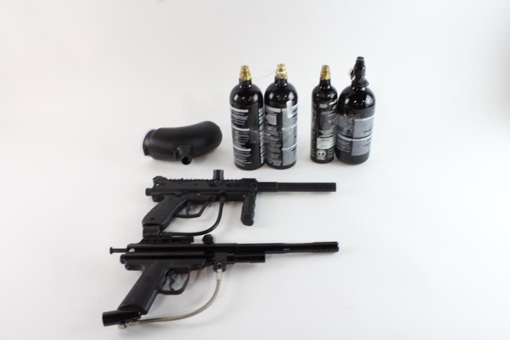 Outkast & Piranha Paintball Markers With Tanks | Property Room