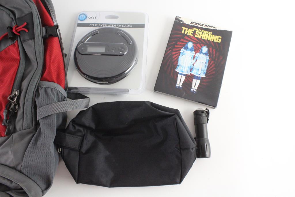 Ozark Trail Backpack With Onn CD Player And More, 3 Pieces | Property Room