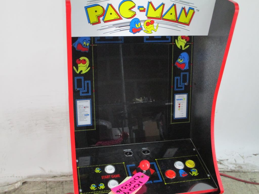 Pac-man Standing Arcade Game W / Stool | Property Room