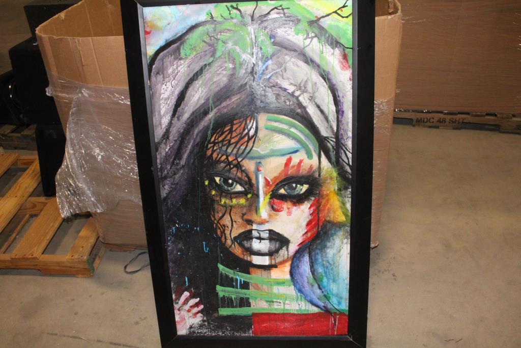 Painting Of Face In Frame | Property Room