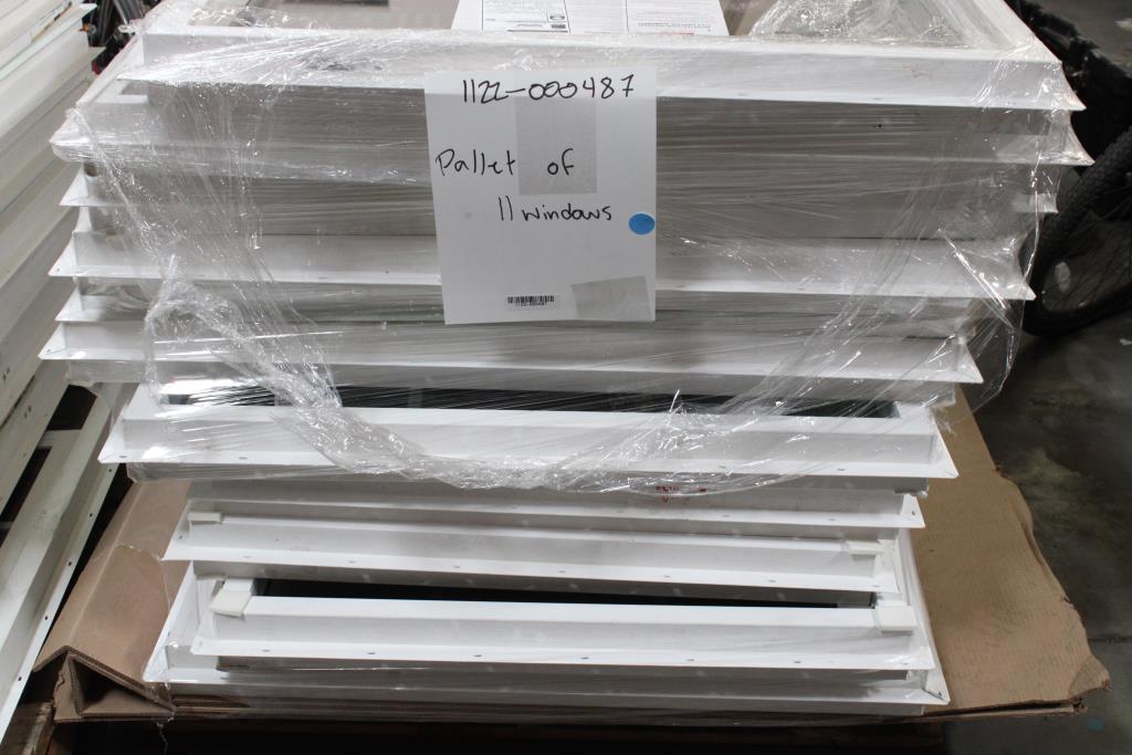 Pallet Of 11 Windows - Horizontal Slider - White, 38.25x48in | Property ...