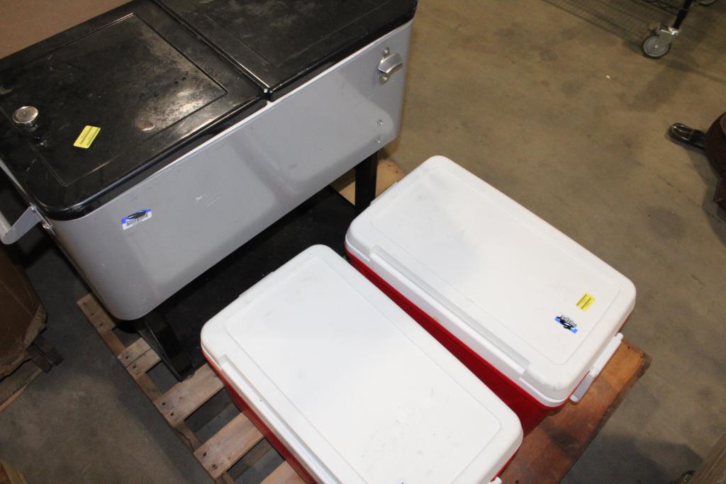 Pallet Of 3 Ice Chest | Property Room