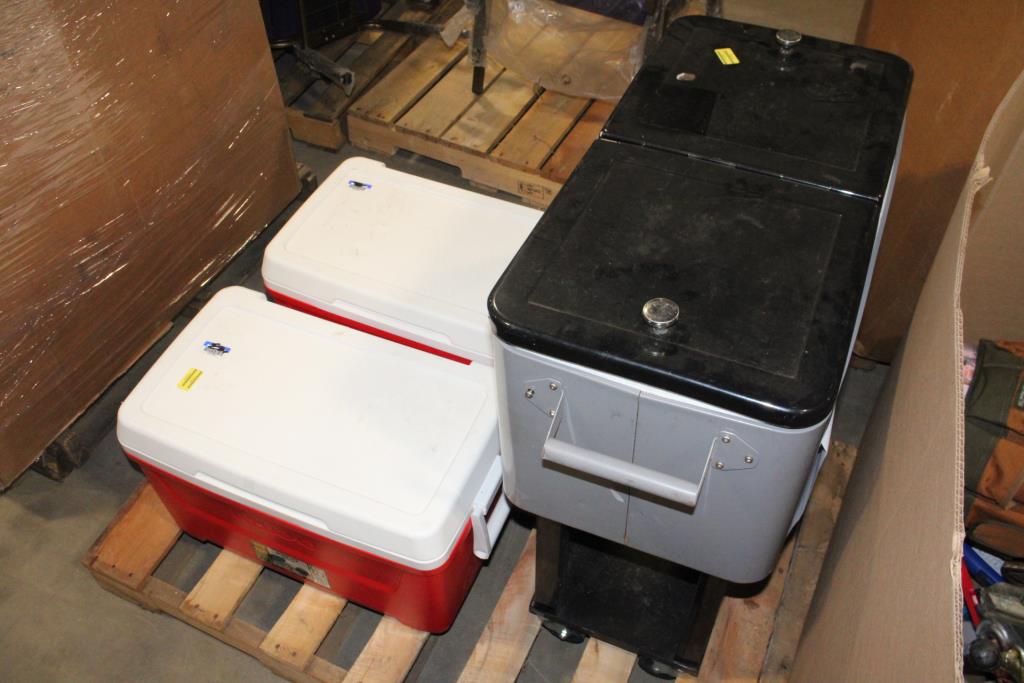 Pallet Of 3 Ice Chest | Property Room